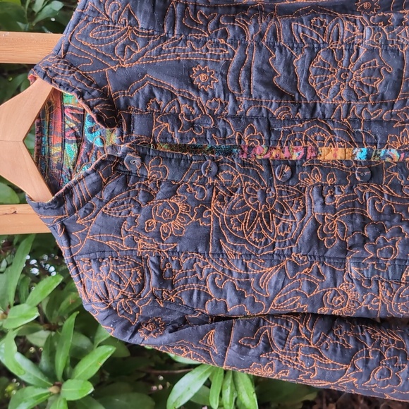 Vintage | Jackets & Coats | 0 Cotton Reversible Vintage Black And ...